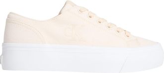 Calvin Klein Damen Vulc Flatform Low Cv Mg Yw0Yw01763 Low-Top, Gelb (Light Cashew), 39 EU
