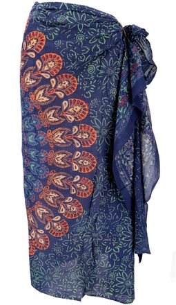 Guru Shop Leichter Mandala Pareo, Sarong, Handbedrucktes Baumwolltuch, Wandbehang - Modell 6, Herren/Damen, Baumwolle
