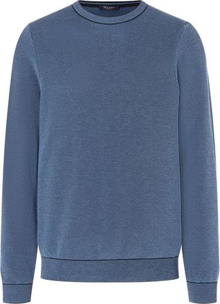 Maerz Rundhalspullover aus Baumwolle mit Reiskornstrutkur in