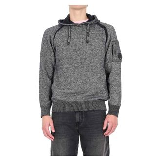 C.P. Company C.p. Company, Homme, Pulls, Gris, Taille: S Pull &agrave; Capuche en Maille Polaire