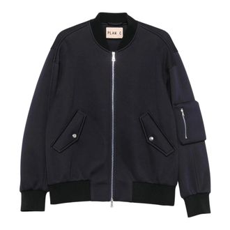 Plan C Bomberjacke mit Rei&szlig;verschluss - - Jackets - Damen - Blau - XS