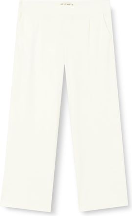 Ichi IHKATE SUS Long Wide PA2 Damen Hose Stoffhose mit Stretch hoher Elastikbund weiter Schnitt, Gr&ouml;&szlig;e:L, Farbe:Cloud Dancer (114201)