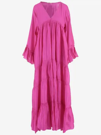 P&eacute;ro Womens Silk Dress Fuchsia