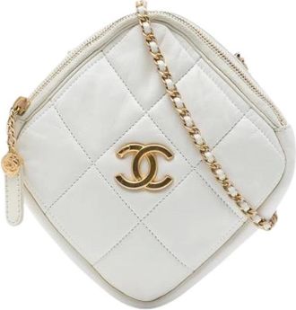 Chanel Sac bandouli&egrave;re vintage doccasion - Femme - Pre-owned - Blanc - Taille: ONE Size