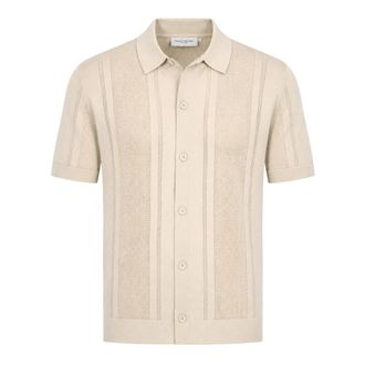Paolo Pecora Homme, Chemises, Beige, Taille: XL Chemise en maille de soie et coton