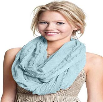 CJ Apparel Bleu Denim Mobius Infinity Scarf Secondes Snood Cowl Tube circulaire Eternity Châle Pashmina NOUVEAU