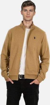 U.S.Polo Association Sweatjacke Sweatjacke USTheoo - Herren Zip-Jacke mit Stehkragen und Baumwoll-Polyester-Mix, weich, formstabil und mit Eingrifftaschen