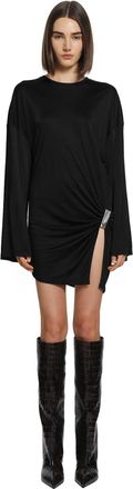 The Attico Fluid Viscose Jersey Mini Dress