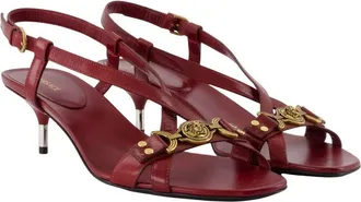 Versace Womens Pumps, Size 50 - Versace Leather Red Goatskin Shoes - Pumps