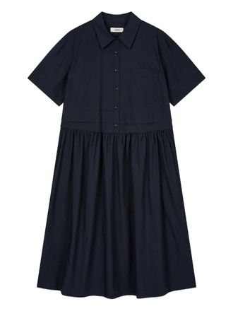 TOMBOY robe-chemise courte &agrave; coupe &eacute;vas&eacute;e - Bleu