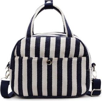 Generic Sac &agrave; main en toile ray&eacute;e sous les bras pour femme - Grande capacit&eacute; - Sac &agrave; main Hobo pour le quotidien, les voyages, le travail, bleu, 400.00x250.00