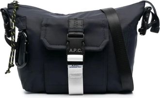 A.P.C. A.p.c., Homme, Sacs, Bleu, Taille: ONE Size Sac bandouli&egrave;re moyen avec boucle