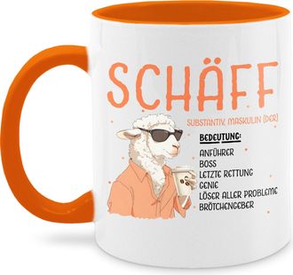 Shirtracer Tasse Tassen 325ml - Job & Beruf - Schäff - Geschenk Chef Leiter Vorgesetzter Anführer Lustig Witzig Weihnachten - 325 ml - Orange - geschenke fuer ch