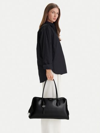 Calvin Klein Handtasche Calvin Klein Emblem Trio Large Work Bag LV04F3368G Schwarz