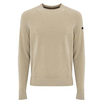 Roberto Ricci Design Samt Pullover Langarm Rippdetails - - Knitwear - Herren - Beige - XL
