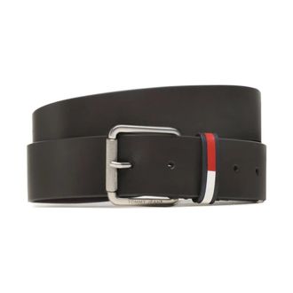Tommy Jeans Neuer Flaggen Leder Brauner G&uuml;rtel - - Accessories - Herren - Braun - 105 CM