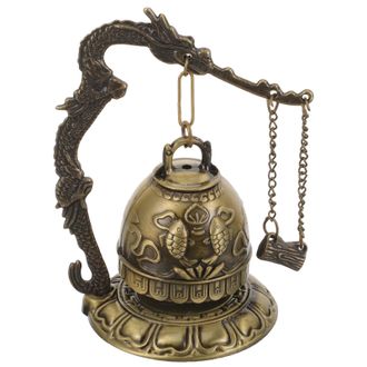 Aboofan Vintage Drachen Glockenspiel aus Bronze Metall Tischdekoration mit Klarem Klang Feng Shui Ornament f&uuml;r Schreibtisch und Wohnraum