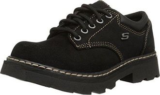 Skechers Oxford Party Mate Chaussures pour Femme, Noir/suède, 35 EU