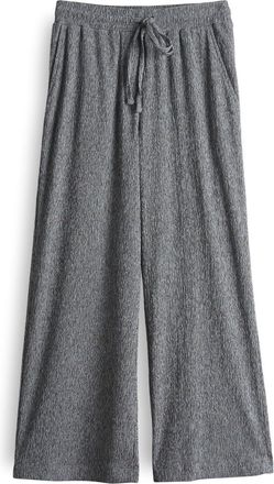 OPUS Damen Stoffhose | Culotte MILENI Crinkle Two-Tone Wide mit Komfortbund Coal Blue, 40