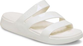 Crocs Femme Getaway Patent Strappy Sandales, Chalk, 38/39 EU