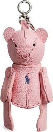 Ralph Lauren Femme, Accessoires, Rose, Taille: ONE Size Bear Leather Bag Charm