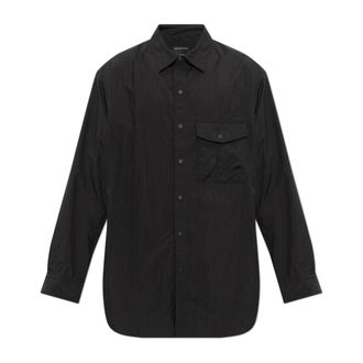 Yohji Yamamoto Homme, Chemises, Noir, Taille: M Veste en nylon d&eacute;grad&eacute; 3 rayures
