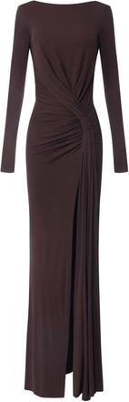 Elisabetta Franchi Femme, Robes, Brun, Taille: 34 FR Red Carpet Jersey Dress