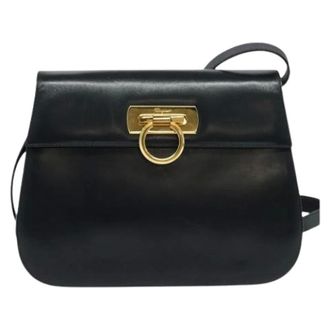 Ferragamo Sac bandouli&egrave;re en cuir Pre-owned - Femme - Pre-owned - Bleu - Taille: ONE Size