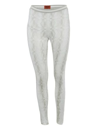 Missoni pantalon en maille nervur&eacute;e - Blanc
