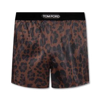 Tom Ford Seidenboxershorts mit Leopardenmuster - - Underwear - Herren - Braun - S