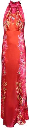 Saloni Femme, Robes, Multicolore, Taille: 40 FR Michelle Floral-print Maxi Dress