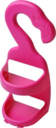 Fackelmann Duschablage Flamingo, Duschregal zum Hängen, Duschset mit zwei Ablagen, praktischer Duschkorb ohne Bohrungen, Wandablage für Badaccessoires (Farbe: Pi