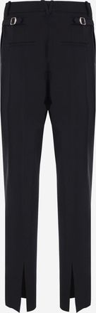 Bottega Veneta Grain de Poudre Wool Trousers - Black