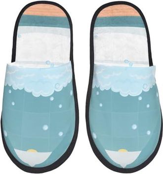 Generic Baignoire Avec Bulles De Savon Unisexe Slippers Antid&eacute;rapantes Chaussons Respirantes Pantoufles Pour Hiver Maison Automne M
