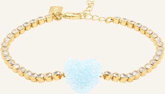 Crystal Haze Crystal Haze Armb&auml;nder Jelly Heart Tennis Bracelet Baby Blue By Glambou gold