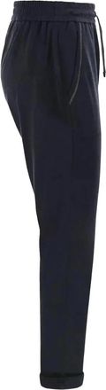 Brunello Cucinelli Cotton-Silk French Terry Joggers - Navy