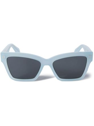 Off-white lunettes de soleil Cincinnati &agrave; monture rectangulaire - Bleu