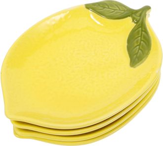 PartyKindom 4stücke Zitronenschale Aus Keramik Mit Zitronenform Servierschale Für Desserts Und Salate Kleine Essschalen Für Küche Und Haushalt