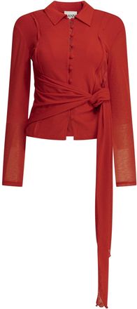 Ganni Polo Shirt With Buttons