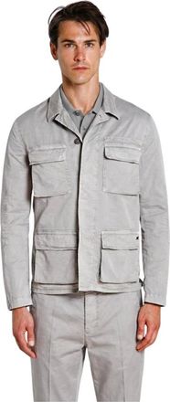 Mason's Homme, Vestes, Gris, Taille: S Flyshirt Delamere Overshirt