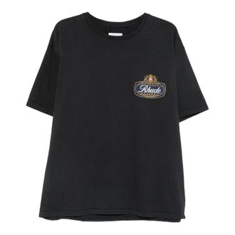 Rhude Rundhals-T-Shirt - - Tops - Herren - Schwarzk - S