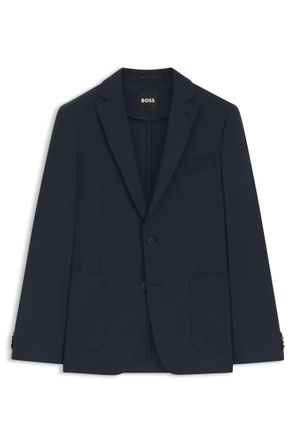 BOSS Herren P-Hanry-J-WG-233 Slim-Fit Sakko aus Performance-Stretch-Jersey Dunkelblau 48
