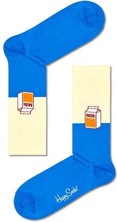Happy Socks Crew Socken (Gr&ouml;&szlig;e L) ~ Milch