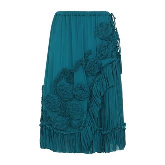 Dries Van Noten Femme, Jupes, Bleu, Taille: 36 FR Sammy Bis Midi Skirt