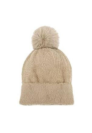 Queen Helena Chapeau &agrave; Pompon pour Femme P04 Kaki, Taille Unique
