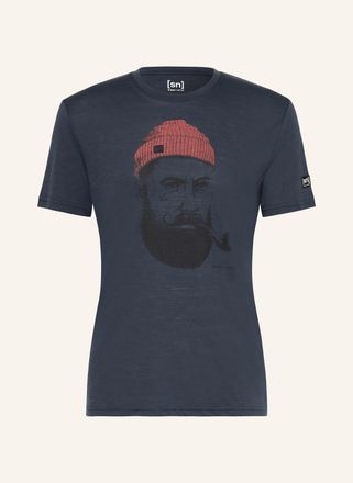 super.natural T-Shirt Sailor Mit Merinowolle blau