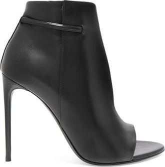 Generic Bottines &agrave; Talon Aiguille et Bout Rond Ouvert pour Femme, Escarpins Confortables &agrave; Fermeture &eacute;clair Lat&eacute;rale, Bottines Courtes en Cuir, Chaussures Hab