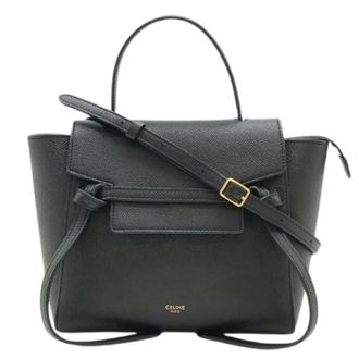 Celine Pre-owned Sac banane en cuir Nano 2Way Sac &agrave; main - Femme - Pre-owned - Noir - Taille: ONE Size