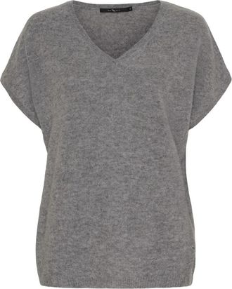 BTF-CPH V-Ausschnitt Strick-T-Shirt - - Knitwear - Damen - Grau - 2XL
