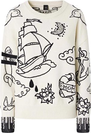Pinko Pinko, Damen, Strickwaren, Weiß, SGröße